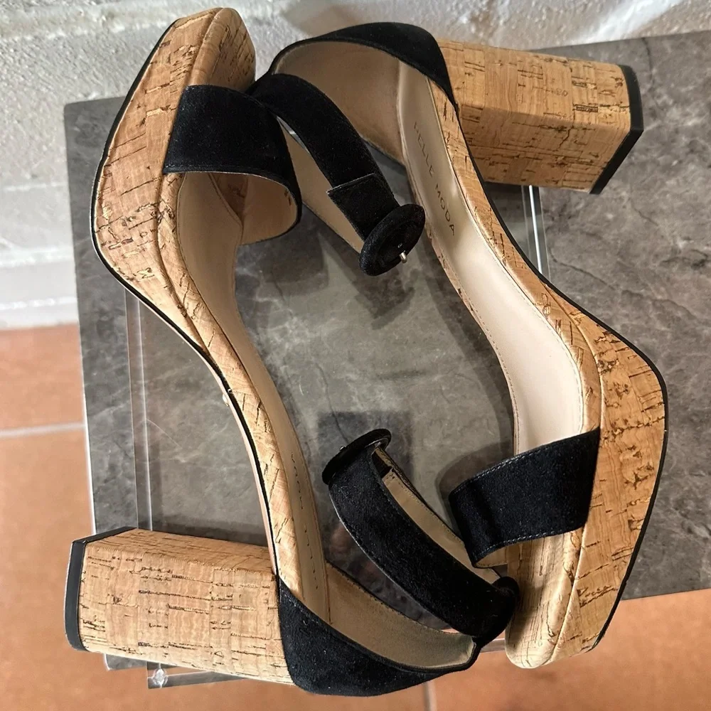 Pelle Moda | Shoes | Pelle Moda Black Suede Amari Block Heels | Poshmark